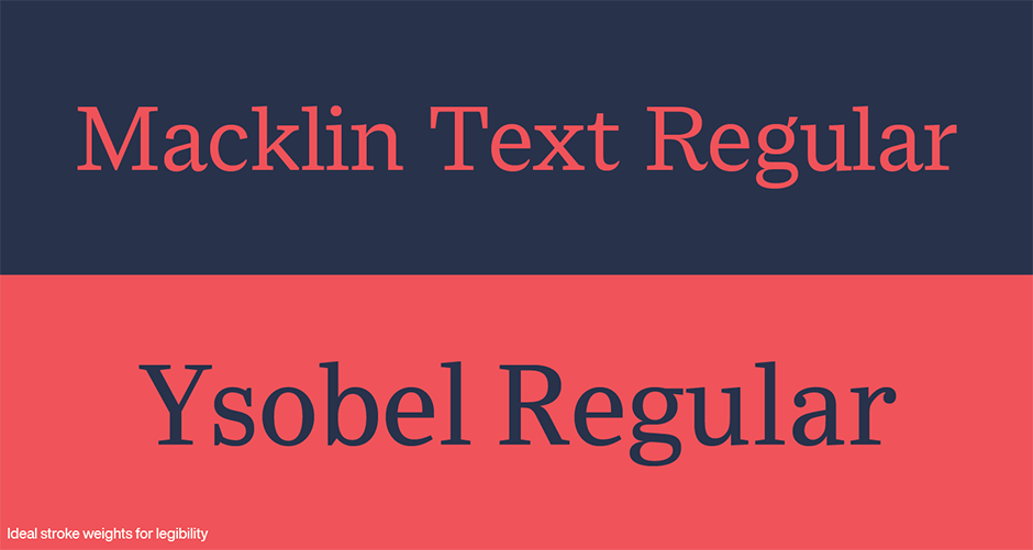 Fonts in the manual.